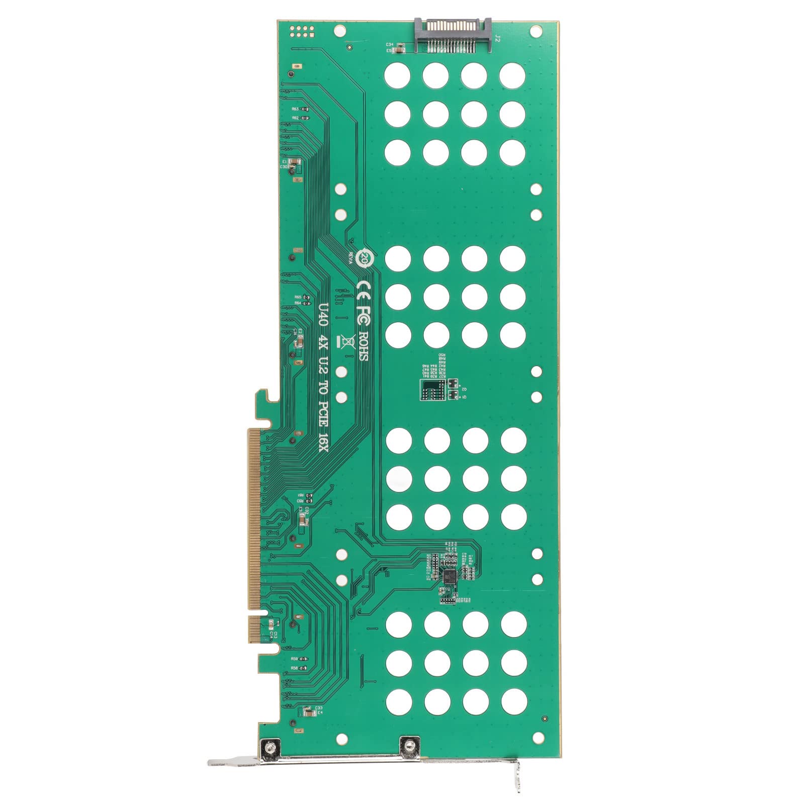 X16 Disk Array Extension, Drive Free Easy to Install Portable Nvme Pcie Card for 2.5in U.2 NVMe SSD‑SFF‑8639 PCIe Adapter