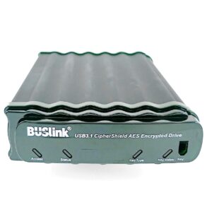 BUSlink CSE-20TG2C CipherShield 256-bit AES USB-C/eSATA FIPS 140-2 Level 2 HIPAA USB 3.2 Gen 2 Hardware Encrypted External Desktop Hard Drive (20TB)