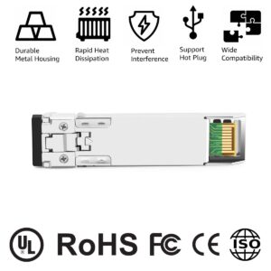 OPSTRAN 10GBASE-SR SFP+ Optical Transceiver Module Compatible with Cisco SFP-10G-SR SFP-10G-SR-S SFP-10G-SR-X 850nm 300m DDM Duplex LC MMF 10 Pack