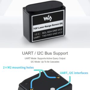 Waveshare TOF (Time of Flight) Laser Range Sensor (B) UART / I2C Bus Long Range Short Blind Zone