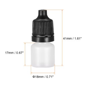 MECCANIXITY Dropper Bottles Empty Plastic Dropping Bottle Portable Squeezable Containers 3ml with Black Cap for Repair, Cleaning, Crafts, Liquids, 30 Pack