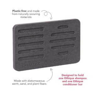 Ethique Charcoal Haircare Storage Tray for Shampoo & Conditioner Bars - Plastic-Free (Pack of 1)