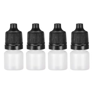 meccanixity dropper bottles empty plastic dropping bottle portable squeezable containers 3ml with black cap for repair, cleaning, crafts, liquids, 30 pack