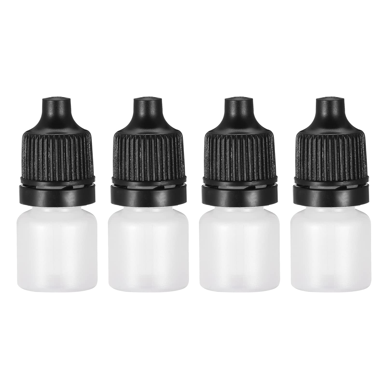 MECCANIXITY Dropper Bottles Empty Plastic Dropping Bottle Portable Squeezable Containers 3ml with Black Cap for Repair, Cleaning, Crafts, Liquids, 30 Pack