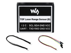 waveshare tof (time of flight) laser range sensor (b) uart / i2c bus long range short blind zone