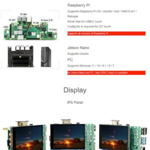 Waveshare 2.8inch HDMI IPS LCD Display, Compatible with Raspberry Pi 5/4B/3B/Zero/Zero W/Zero 2W/Pico/Pico W/Pico WH, 480×640 Resolution Supports Jerson Nano/Windows