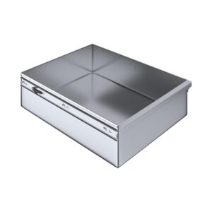 20 in. x 14 in. x 5 in. stainless steel table drawer | metal drawer for prep work table