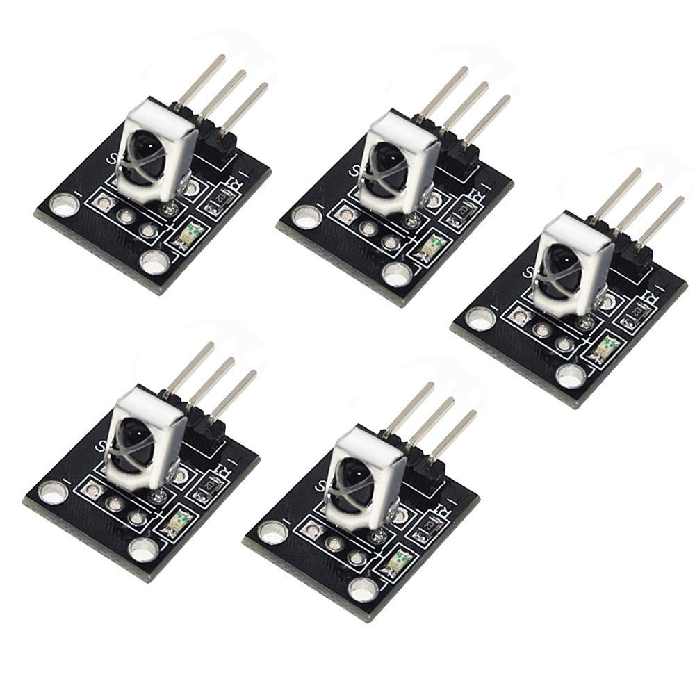 ZYM119 5PCS KY-022 Sensor Receiving Module, HX1838B Remote Control Module Can Be Used for Smart Cars Circuit Board