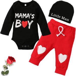 vaiziq baby boy valentines day outfit baby boy outfit new round neck newborn valentines day outfit boy my first valentines day baby boy outfit