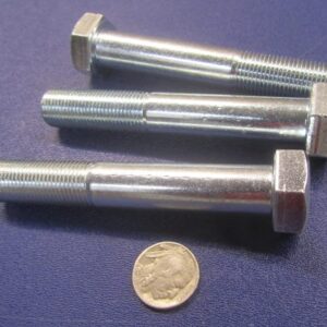 Class 8.8 Zinc Plated Steel Hex Head Bolts PT M16 x 1.5 mm x 100 mm Long 3 pcs.