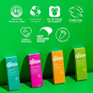 Ethique Discovery Pack for Dry Hair - Shampoo & Conditioner - Plastic-Free, Vegan, Cruelty-Free, Eco-Friendly, 3 Travel Bars, 1.59 oz (Pack of 1)