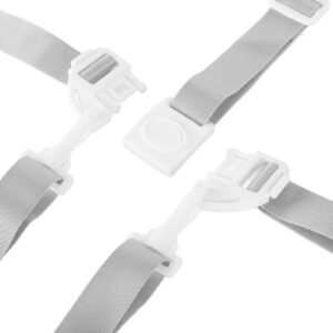 5 Point Baby Safety Strap Belt, Adjustable Universal Replacement High Chair Straps Harness Straps, Sturdy and Comfort Material for Pushchair, Stroller, Easy to Use(White Button 5-Point Strap)