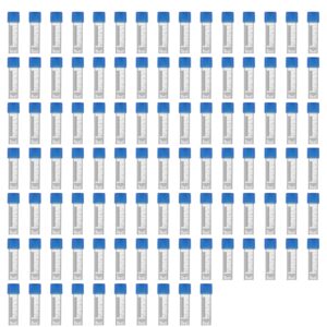 Eowpower 100Pcs 2ml Blue Cryo Tubes, Plastic Graduated Small Vials with Screw Caps Sample Tubes, with Silica Gel Gasket, DNAse/RNAse Free