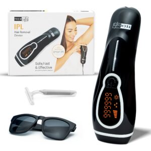 techcify laser hair removal | permanent painless hair removal for women | ipl hair removal with five energy levels and 999,999 flashes | epilation for women and men at home