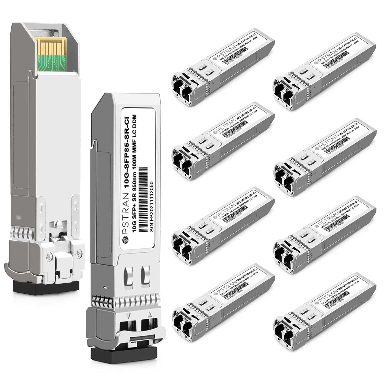 OPSTRAN 10GBASE-SR SFP+ Optical Transceiver Module Compatible with Cisco SFP-10G-SR SFP-10G-SR-S SFP-10G-SR-X 850nm 300m DDM Duplex LC MMF 10 Pack