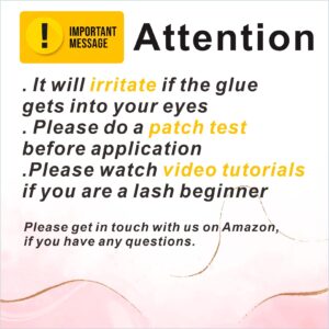 DAHPURE DIY Eyelash Extension Glue for Sensitive Eyes Individual Cluster Lash Glue Hypoallergenic Waterproof Self Application No Fume Home Use