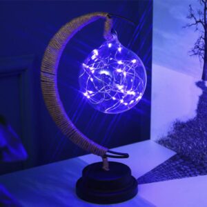 aqestyerly moon lamp enchanted lunar lamp, magical led galaxy lamp,hanging floating moon lamp kids star moon night light desk room home decorations for holiday valentine's day birthday gift (purple)