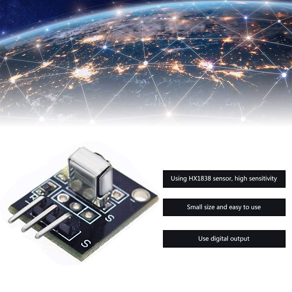 ZYM119 5PCS KY-022 Sensor Receiving Module, HX1838B Remote Control Module Can Be Used for Smart Cars Circuit Board