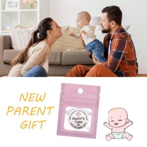 Yudasheng New Mom Gifts for Women Decision Coin New Dad Gift for Expecting to Be First Time Moms Daddy Pregnancy Mothers Wife Birthday Baby Parent Funny Present Set Double-Sided Silver