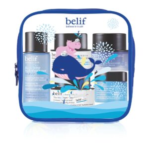 belif Hydration Always with You Kit | 26 Hours of Hydrating Antioxidant Skincare | Soothing & Hydrating Herbs, Anti-Inflammatory | Aqua Bomb, Cleansing Balm, Hydrating Toner, Eye Bomb & Sleeping Mask