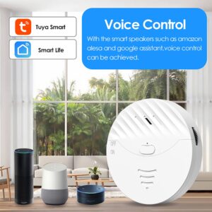 WiFi Door Window Alarm: Smart Window Alarm,Vibration Sensors with 130dB Alarm and Free App Alerts, Compatible with Alexa Google Home, Glass Break Security Alarm Sensor for Kids Garage Office