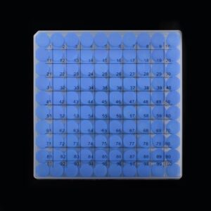 Eowpower 100Pcs 2ml Blue Cryo Tubes, Plastic Graduated Small Vials with Screw Caps Sample Tubes, with Silica Gel Gasket, DNAse/RNAse Free