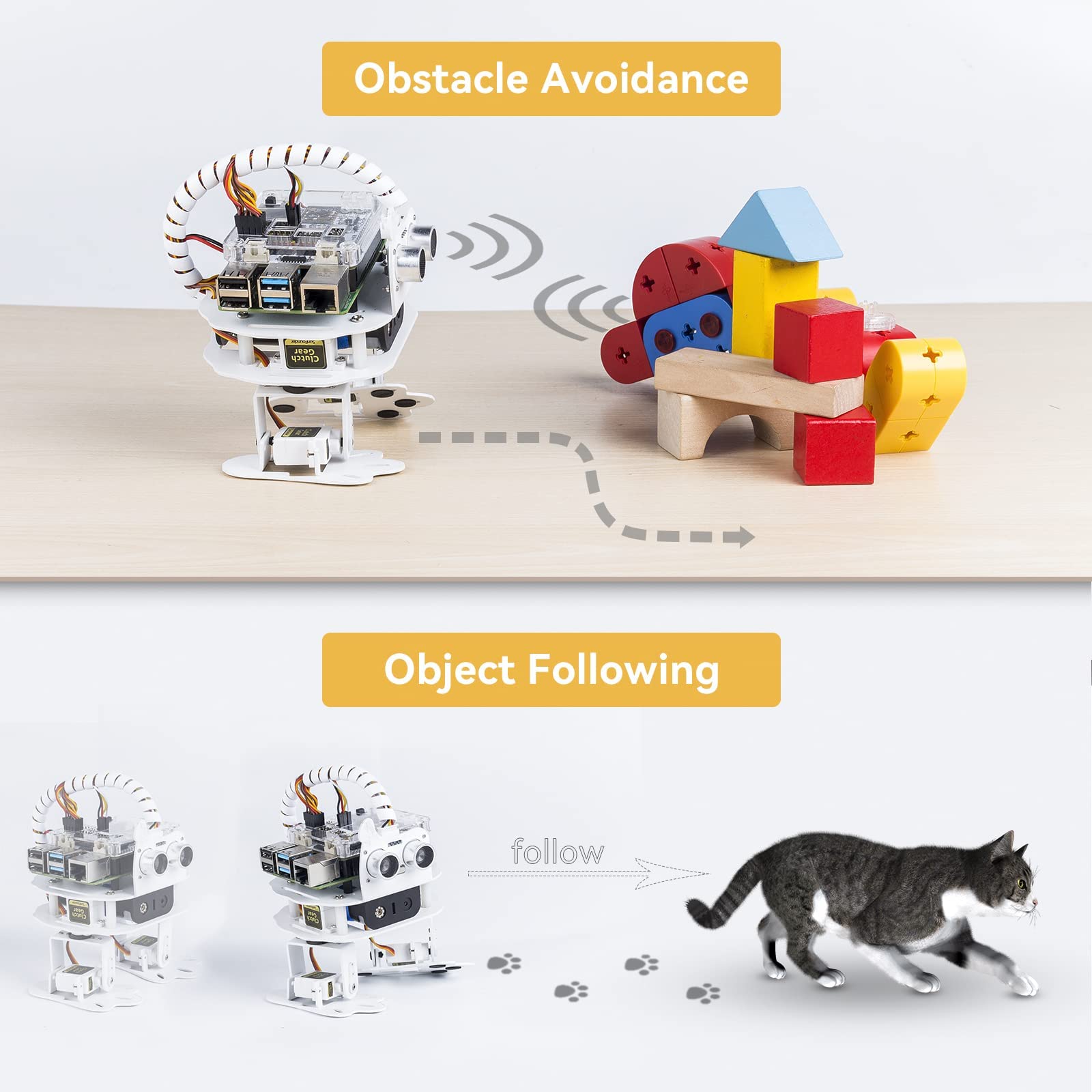 SunFounder PiSloth AI Programmable Robot Kit for Raspberry Pi with PiCrawler AI Robot kit for Raspberry Pi