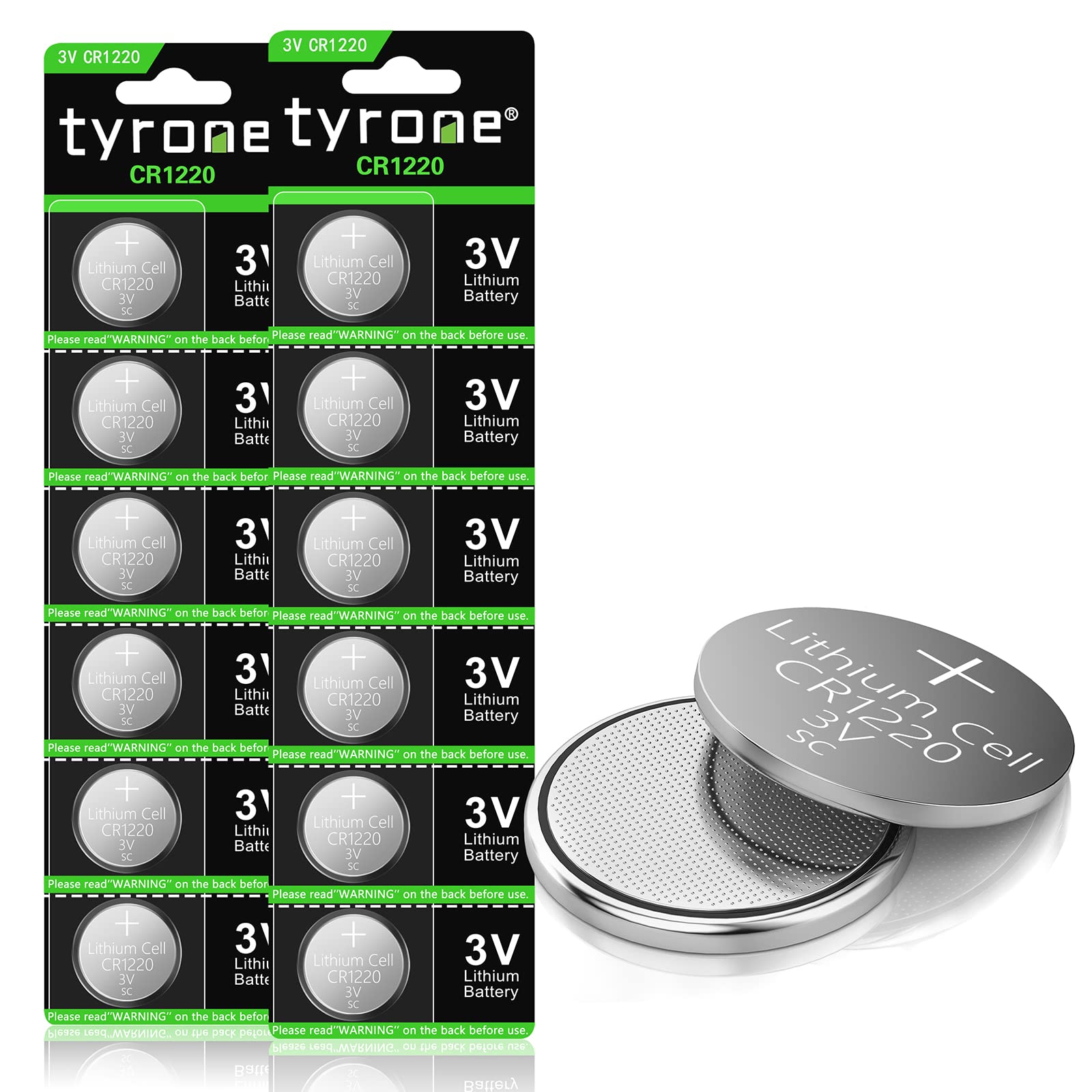 tyrone CR1220 Battery 12 Pack