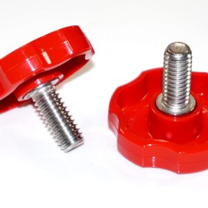 5/16-18 x 3/4" Rosette Thumb Screw Thumb Screws Thumbscrew Stainless Steel Clamping Knobs Red (8)