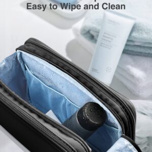 Luxtude Travel Toiletry Bag for Men Water-resistant, Large Shaving Dopp Kit with Double Zipper Opening, Compact Toiletry Cosmetic Organizer Bathroom Shower Bag for Toiletries and Shaving Supplies etc.