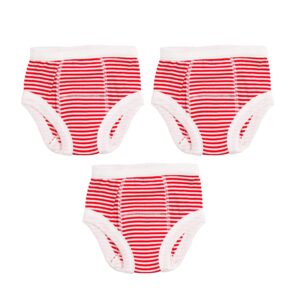 under the nile organic cotton red and white stripe training pants size 12-24 months, set of 3