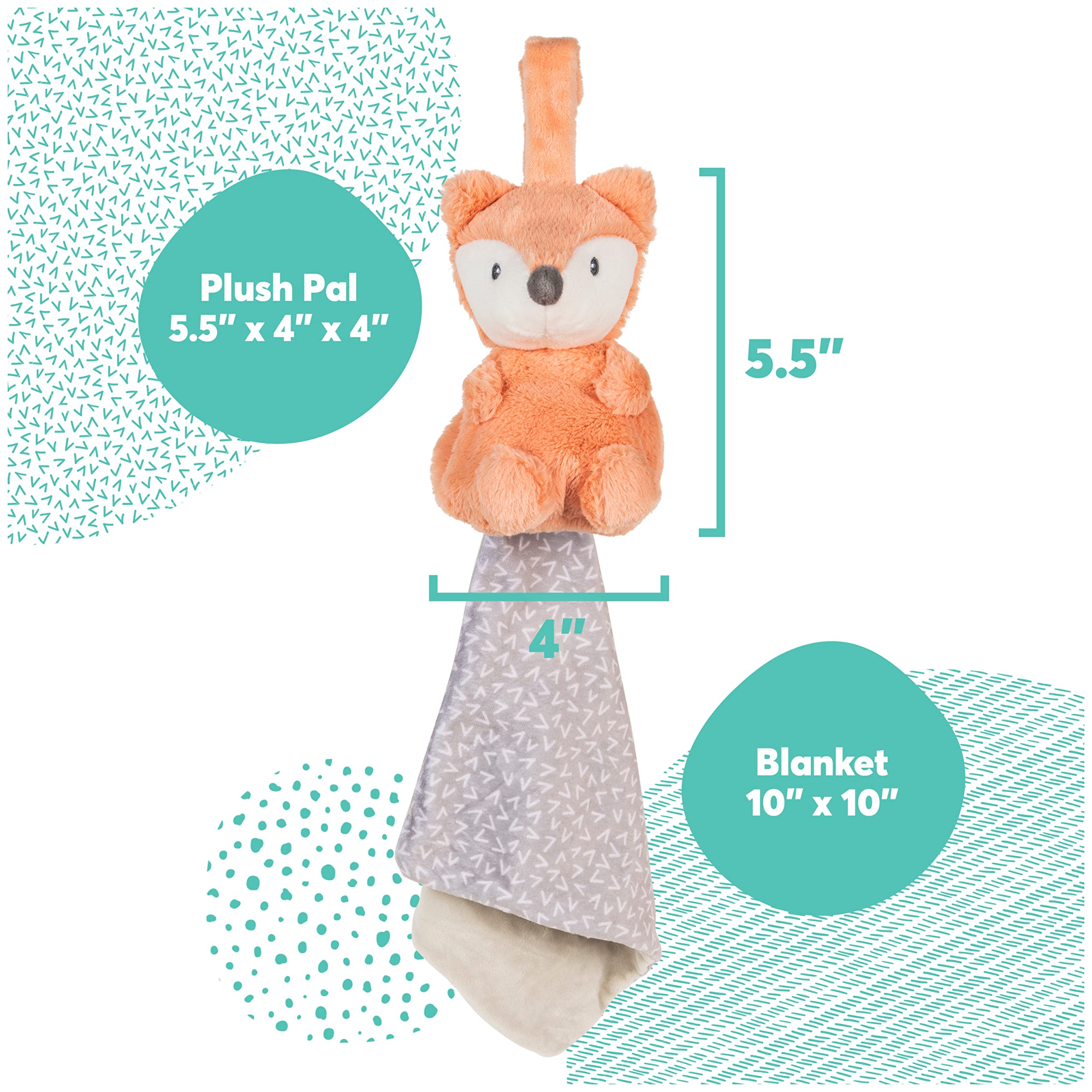 GUND Baby Lil’ Luvs Tuck-Away Lovey, Emory Fox, Ultra Soft Animal Plush Toy with Built-in Baby Blanket for Babies and Newborns