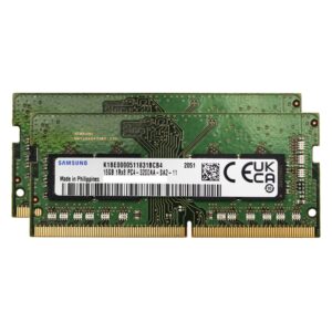 factory original 32gb (2x16gb) compatible for hp pavilion, envy x360 laptop notebook memory module ram ddr4 3200mhz pc4-25600 sodimm 1rx8 cl22 1.2v p/n: 13l75aa adamanta