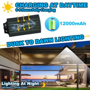 Solar Street Light,200W Solar Street Lights Outdoor Dusk to Dawn with Motion Sensor IP65 Waterproof Led Solar Outdoor Lights Remote Control for Yard,Garden,Street,Parking lot,etc.