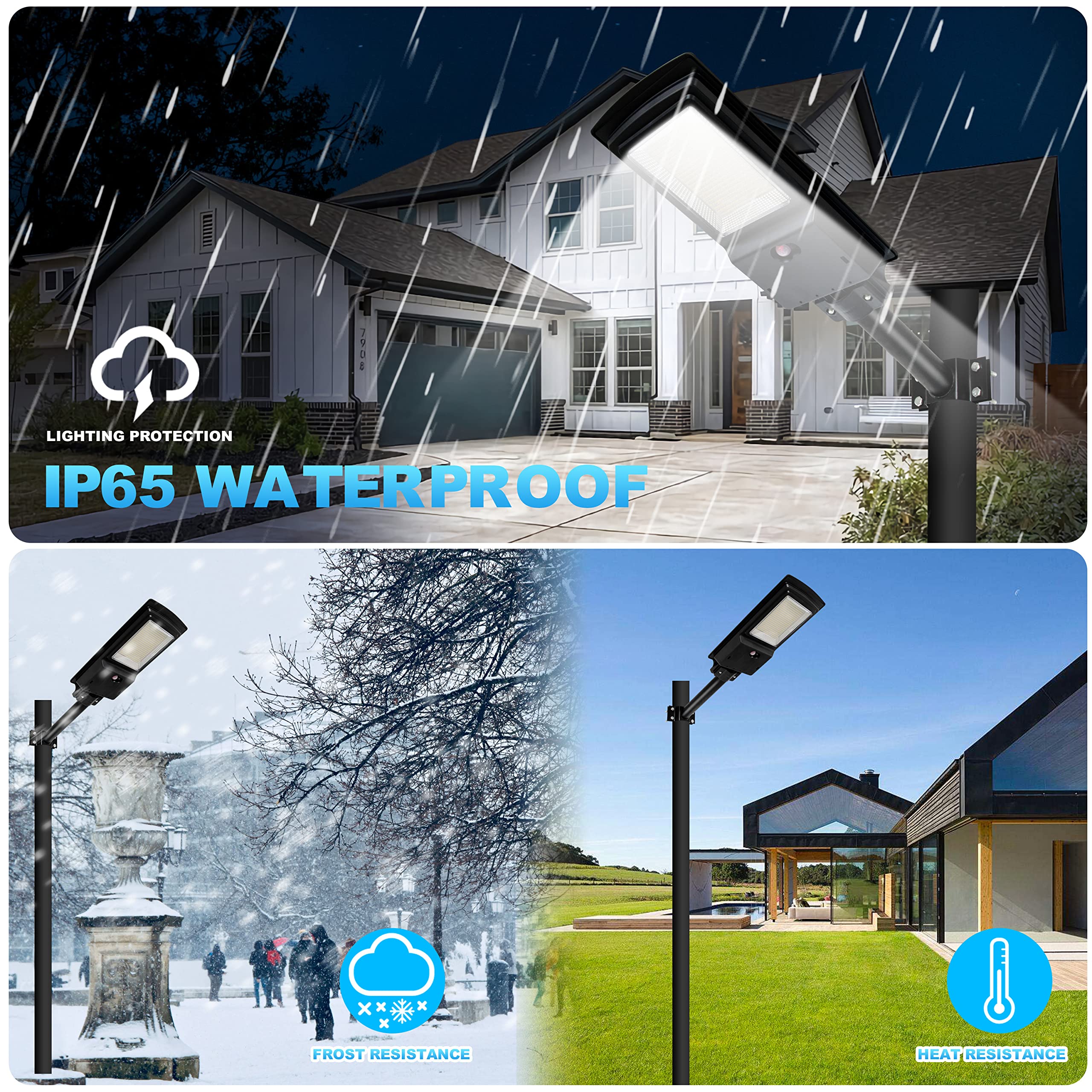 Solar Street Light,200W Solar Street Lights Outdoor Dusk to Dawn with Motion Sensor IP65 Waterproof Led Solar Outdoor Lights Remote Control for Yard,Garden,Street,Parking lot,etc.