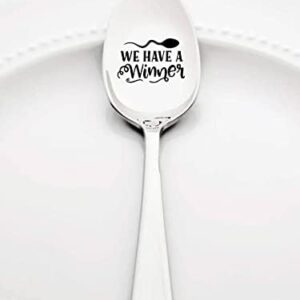 We have a winner You're Going To Be A Daddy Spoon Pregnancy Reveal Spoon Fun Announcement Ideas Husband Gift Idea Engraved Stainless Steel Spoon for New Dad