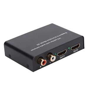 audio converter, dac chip black easy to install iron box 4k hd multimedia interface splitter for hdtv