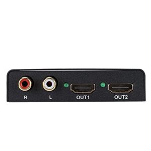 Audio Converter, DAC Chip Black Easy To Install Iron Box 4K HD Multimedia Interface Splitter for HDTV