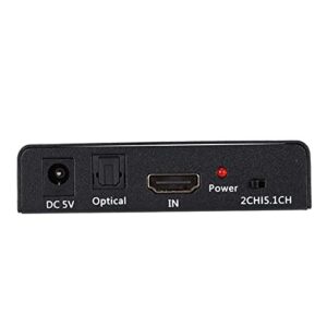 Audio Converter, DAC Chip Black Easy To Install Iron Box 4K HD Multimedia Interface Splitter for HDTV