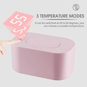 USB Baby Wipe Warmer, Baby Wet Wipes Dispenser, 3 Temperature Modes, Evenly Overall Heating, Silence, Large Capacity Portable Diaper Wipe Warmer for Home Car Travel