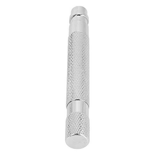 Shaver Replacement Handle, Safety Razors Handle Easy To Grasp Easy To Replace Reusable Durable for Travelling for Home(Silver)