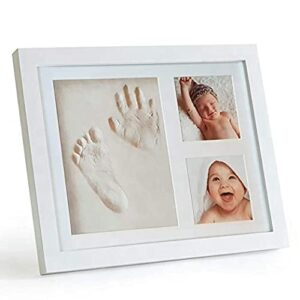 Baby Milestone Blanket & Footprint Handprint Picture Frame For Newborn Boy Girl Memory Making Keepsake Baby Shower Kit