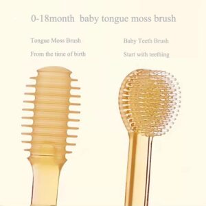 Sevenbaby Baby Toothbrush Baby Tongue Coating Brush Infant Toothbrush 2pcs