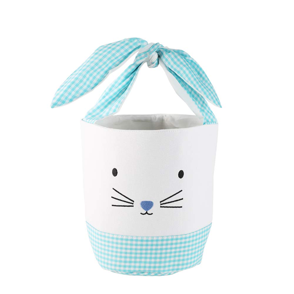 Easter Bunny Basket Bags Rabbit Canvas Toys Bucket Tote Storage Gifts Candies Handbag for Kids