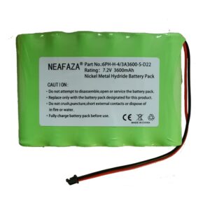 neafaza 6ph-h-4/3a3600-s-d22 7.2v 3600mah ni-mh battery compatible with dsc impassa scw9057 scw9055 adt scw9057g-433 wireless security system alarm panel