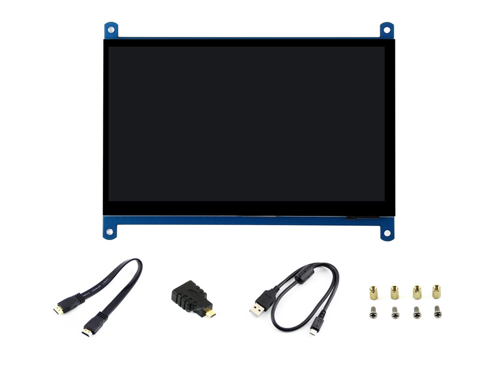 for Raspberry Pi 7inch HDMI LCD (C) Rev4.1, 7" 1024×600 Capacitive Touch Screen IPS Display Monitor for Raspberry Pi 4B/3B+/3B/2B/B+/A+/Zero W/WH/BeagleBone Black/Banana Pi, PC Windows 10/8.1/8/7