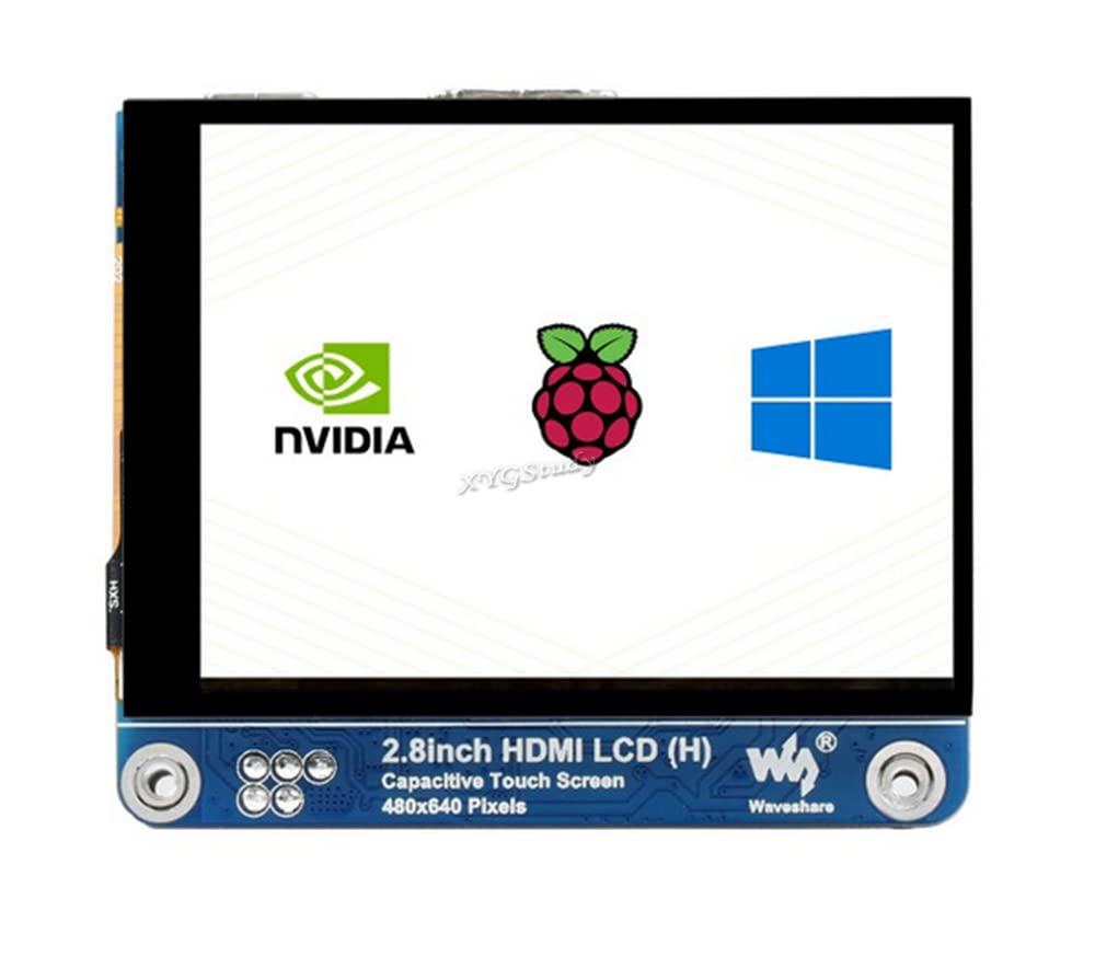 2.8inch HDMI IPS Capacitive LCD Display (H) Resolution 480×640 Adjustable Brightness Fully Laminated Screen Monitor Supports Raspberry Pi 5 4 3 B B+ and AI PC Windows 11/10 / 8.1/8 / 7 @XYGStudy