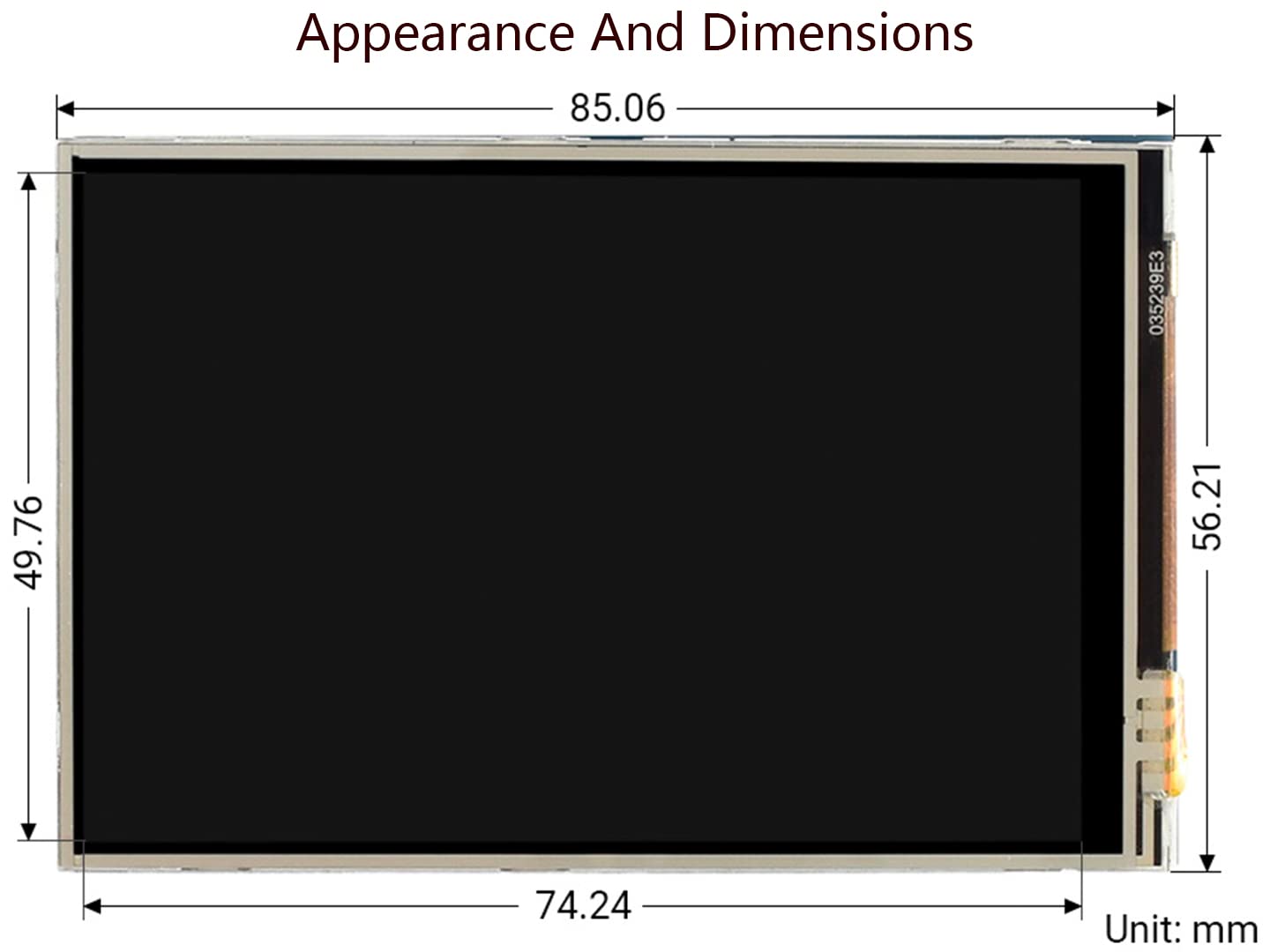 waveshare 3.5 inch Touch Screen TFT LCD 480x320 Pixel Display Monitor SPI Interface XPT2046 Controller, for Raspberry Pi 4B/3B+/3B/2B/Zero/Zero W/Zero WH