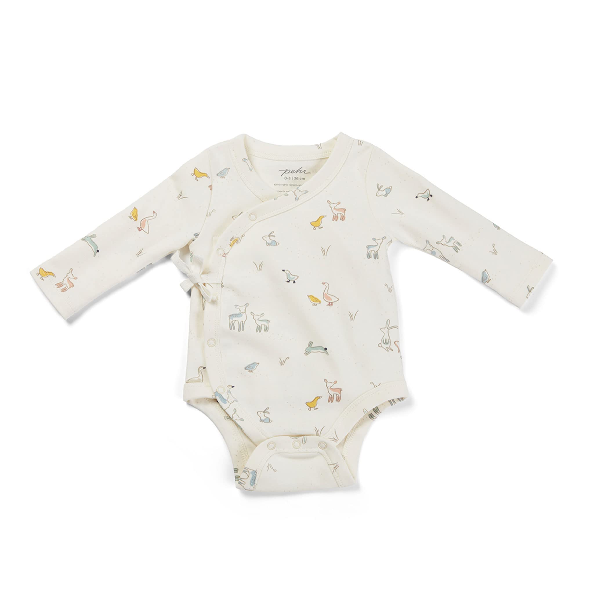 PEHR Front Tie Kimono One-Piece Just Hatched / 0-3 mos, Multi