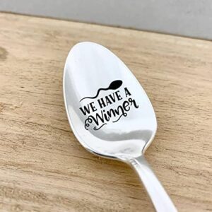 We have a winner You're Going To Be A Daddy Spoon Pregnancy Reveal Spoon Fun Announcement Ideas Husband Gift Idea Engraved Stainless Steel Spoon for New Dad